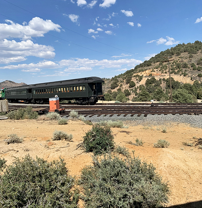 The Virginia & Truckee Railroad still winds through sagebrush country, carrying passengers instead of silver ore but delivering pure gold memories.