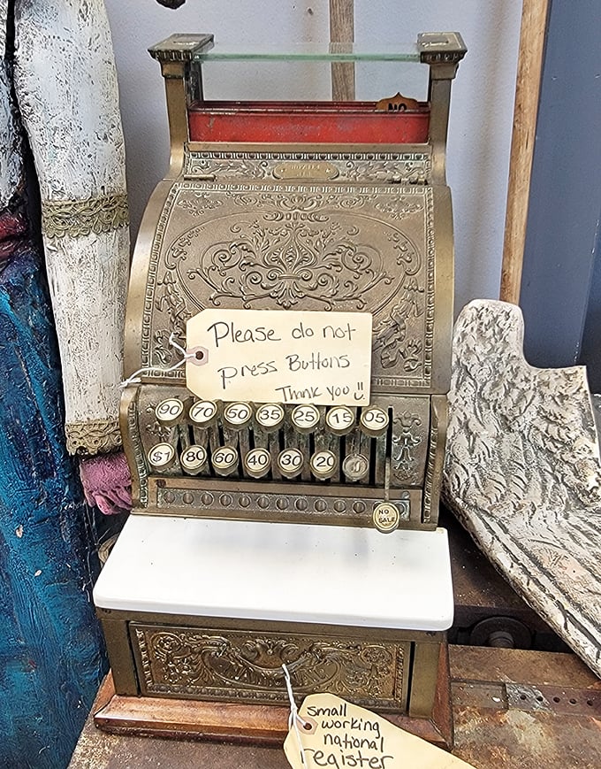 Please do not press buttons &ndash; the vintage National cash register stands as a beautiful monument to commerce before digital scanners and Apple Pay.