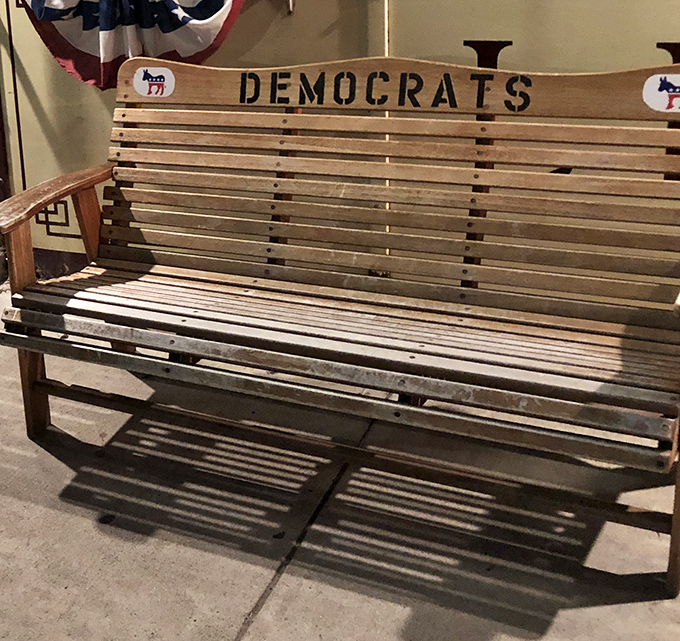 Even the waiting area features patriotic touches and comfortable seating, because good things are worth waiting for in New Hampshire diners.