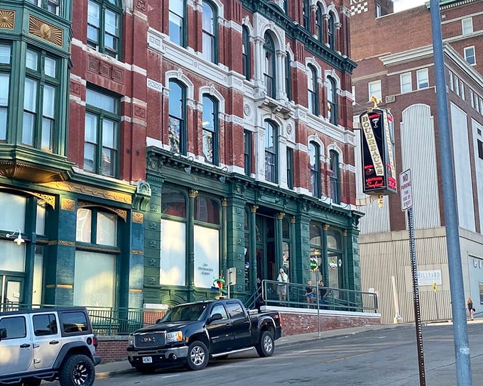 Boudreaux's historic facade brings architectural grandeur to your seafood adventure in St. Joseph.