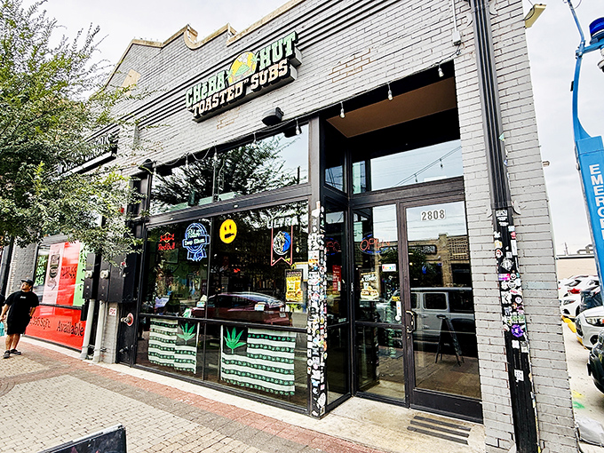 Cheba Hut's urban storefront gives just a hint of the personality explosion waiting inside &ndash; where sandwiches meet counterculture.