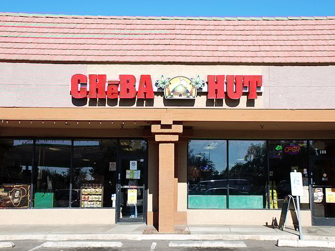 Cheba Hut's playful storefront promises a sandwich experience that breaks all the boring rules.