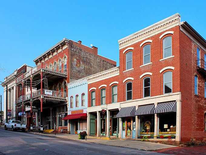 Historic brick buildings line Mansfield's charming downtown, where retirees can shop and dine without breaking their budget.