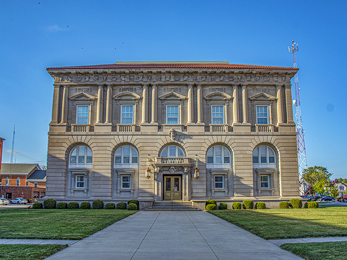 Ottawa's impressive courthouse stands as the architectural crown jewel of a town that values both history and reasonable tax assessments.