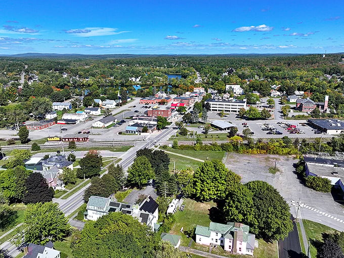 Pittsfield from above reveals a patchwork of green spaces and community living&mdash;retirement paradise without breaking the bank.