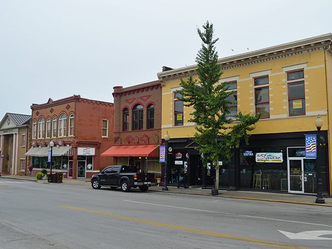 Colorful downtown storefronts invite you to explore shops where customer service still means something.