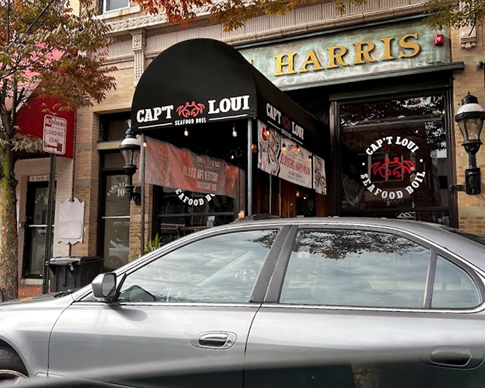 Behind that historic "Harris" sign lurks Cap't Loui, proof that sometimes the best seafood treasures are found far from the shore.