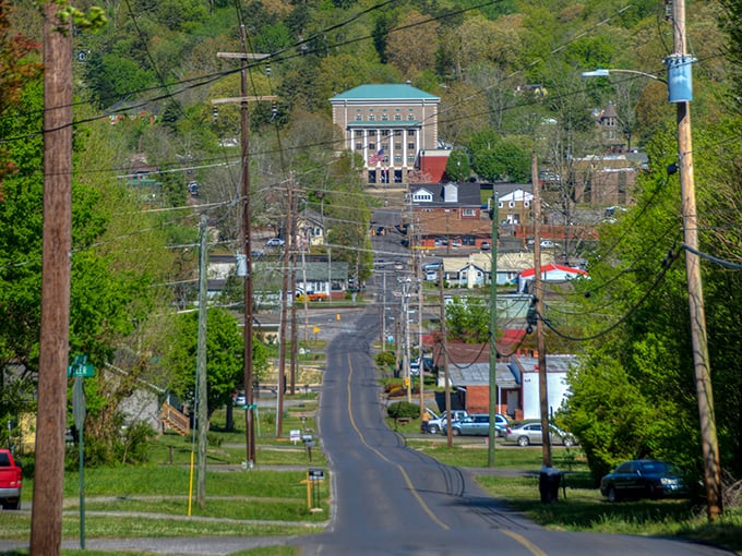 The town stretches along winding roads where every turn reveals another chapter in Alabama's compelling story.