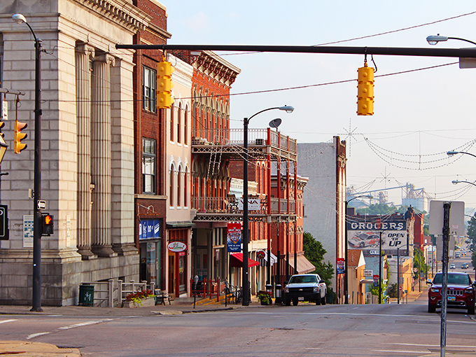 Mansfield's sloping streets showcase beautiful historic architecture where retirement dollars stretch further in this peaceful river town.