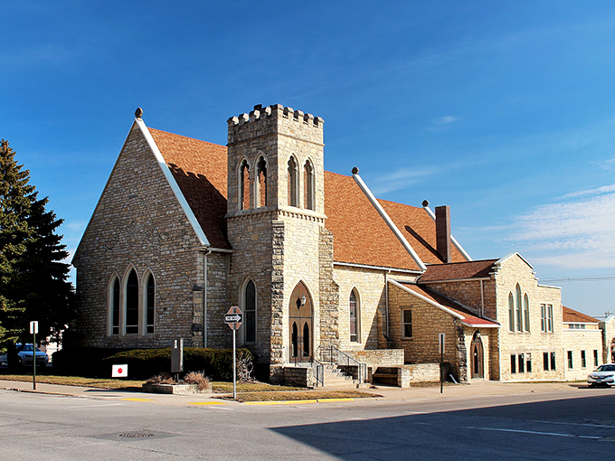 This stone church in Marshalltown could double as a Game of Thrones set&mdash;minus the dragons, plus Midwestern hospitality!