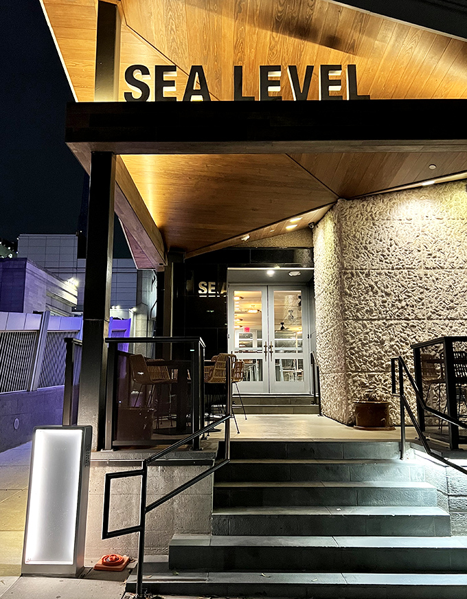 By night, the warm glow of Sea Level beckons city dwellers to experience a taste of the coast without the four-hour drive.