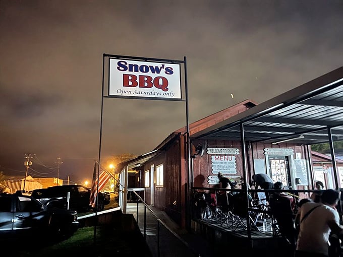 Hutchins' brick building looks serious about its mission - delivering exceptional smoked meats to the masses.