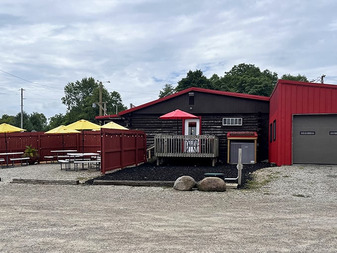 Those yellow umbrellas and picnic tables promise the perfect setting for summer barbecue memories.