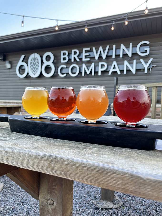 608 Brewing Company's colorful flight of craft beers proves that Wisconsin's brewing tradition extends well beyond the big names you know from Super Bowl commercials.
