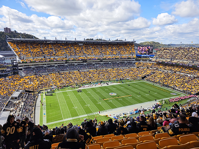 Acrisure Stadium erupts with Pittsburgh's legendary sports passion&mdash;where tickets often cost less than a movie and popcorn in bigger cities.