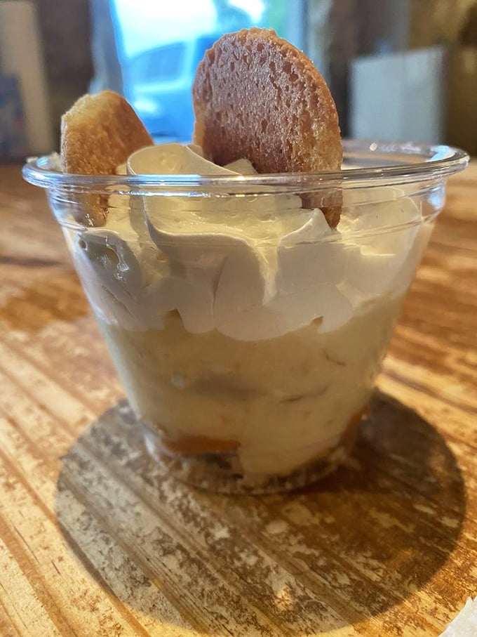 Banana pudding that transports you straight back to childhood—but with an adult appreciation for its velvety perfection.