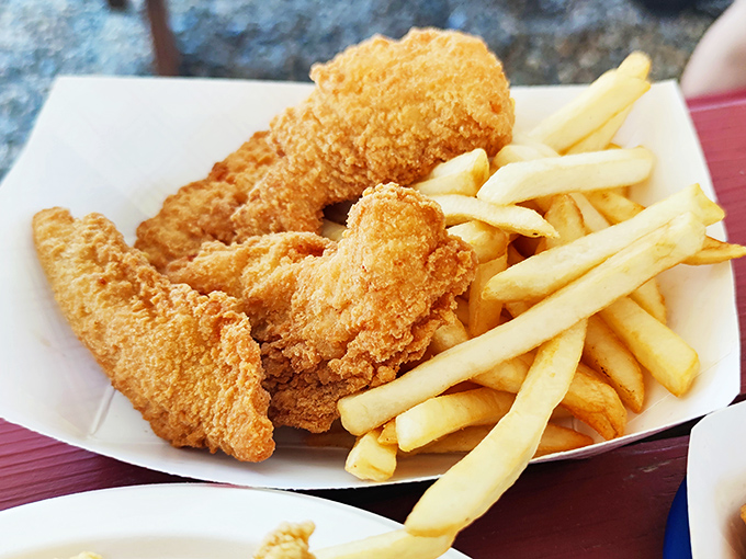Chicken fingers and fries&mdash;the Switzerland of seafood joints, keeping peace at the table for those who inexplicably came to a clam shack for poultry.