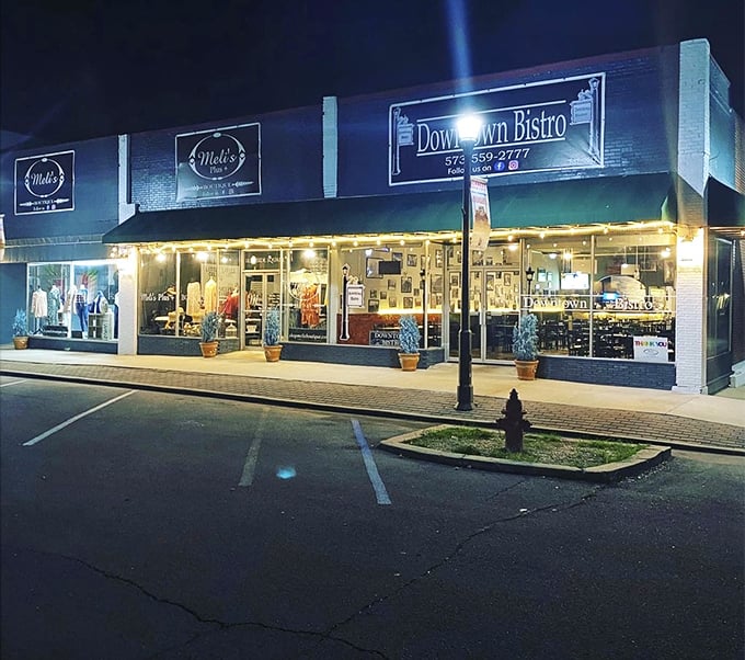 Downtown Bistro glows invitingly at night, beckoning diners to discover what small-town culinary talent tastes like.