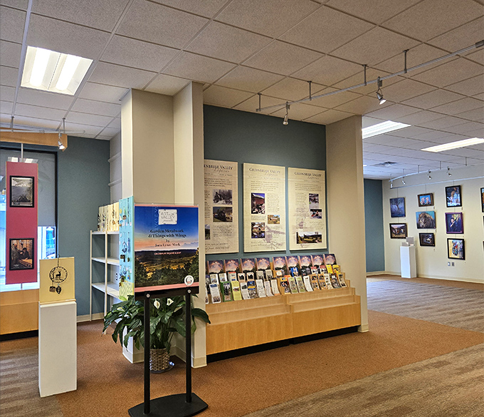 The visitor center offers a gateway to Greenbrier Valley adventures, with brochures promising experiences rather than just attractions.