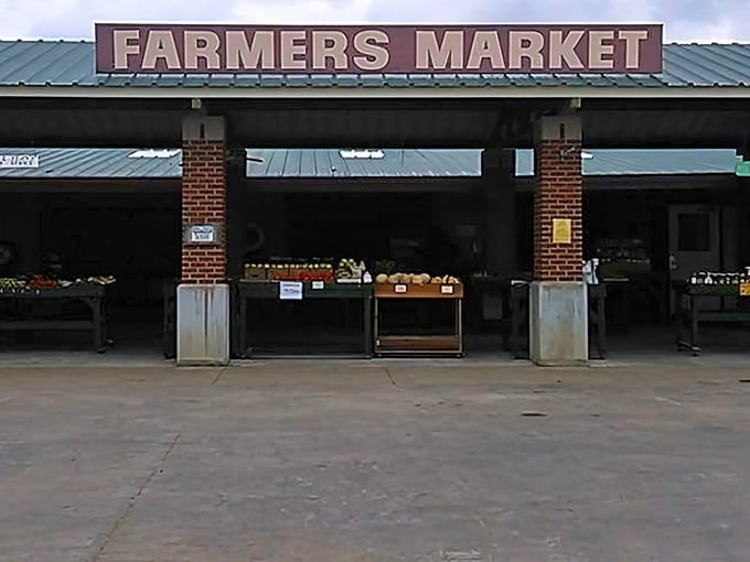 Under the simple "Farmers Market" sign, local bounty awaits &ndash; where Bastrop residents connect directly with the people who grow their food.