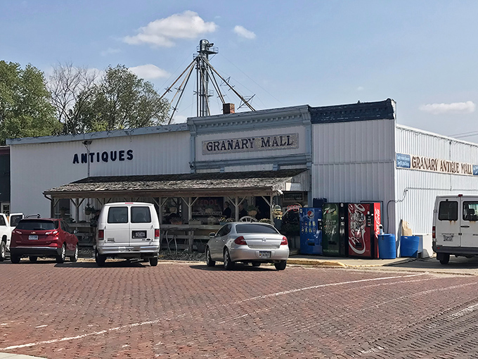 The Granary Mall cleverly repurposes agricultural architecture, because nothing says "Iowa ingenuity" like turning grain storage into shopping space.