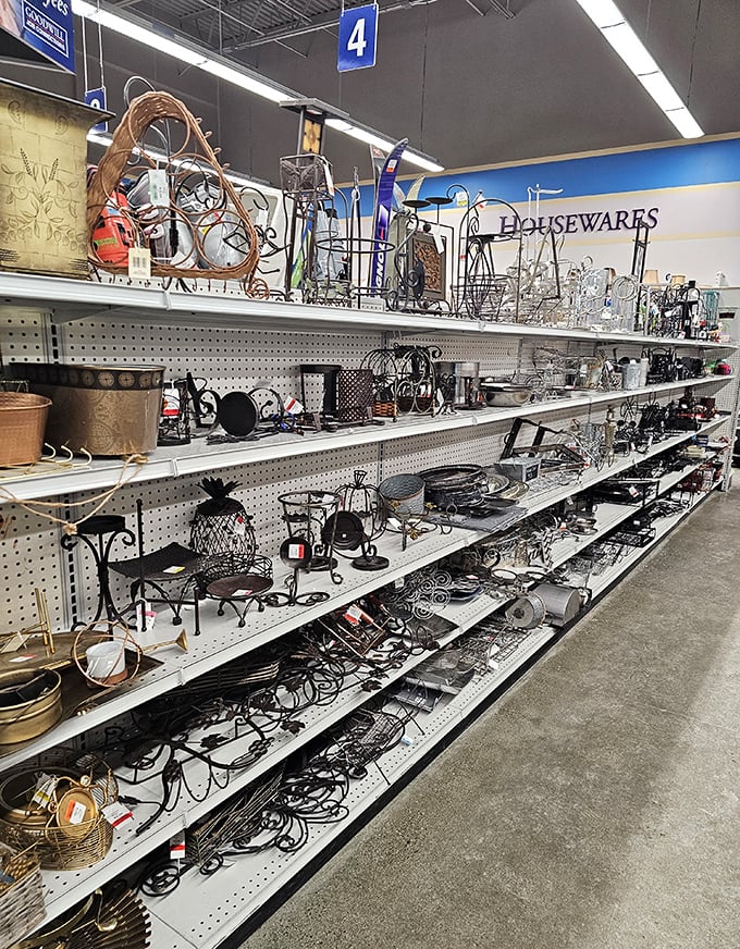Wire baskets and decorative holders&mdash;proof that one person's "what is this thing?" becomes another's perfect kitchen solution.