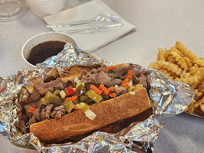 The Italian Beef sandwich &ndash; Chicago's other great contribution to handheld cuisine. Those peppers and that jus mean business.