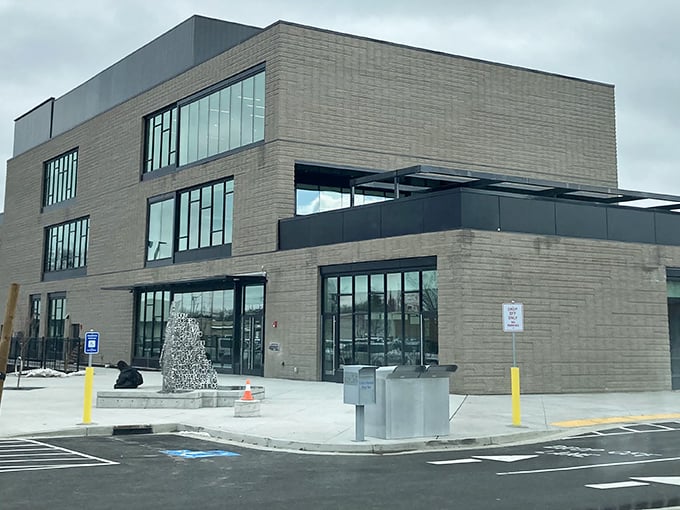 Logan's modern library building serves as the community's living room, where knowledge and air conditioning are equally appreciated during summer months.