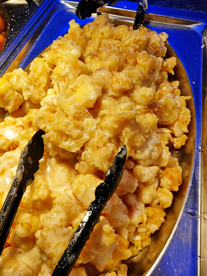 Mac and cheese that's actually worth the calories. Creamy, gooey comfort in a blue tray &ndash; childhood memories with an upgrade.