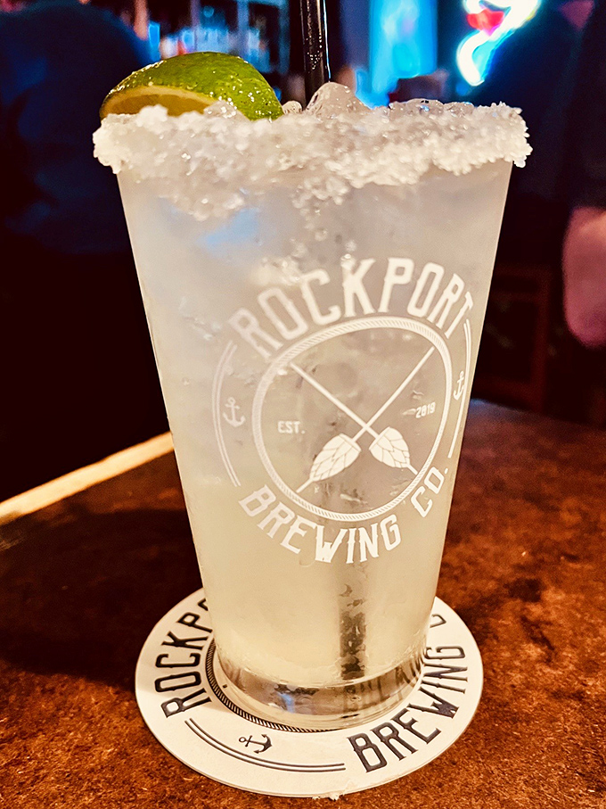 This margarita from Rockport Brewing isn't just a drink, it's a palate-cleansing intermission between acts of BBQ brilliance.