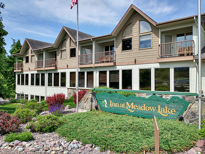 Meadow Lake Resort blends seamlessly into its natural surroundings &ndash; luxury that doesn't shout but rather whispers "welcome."