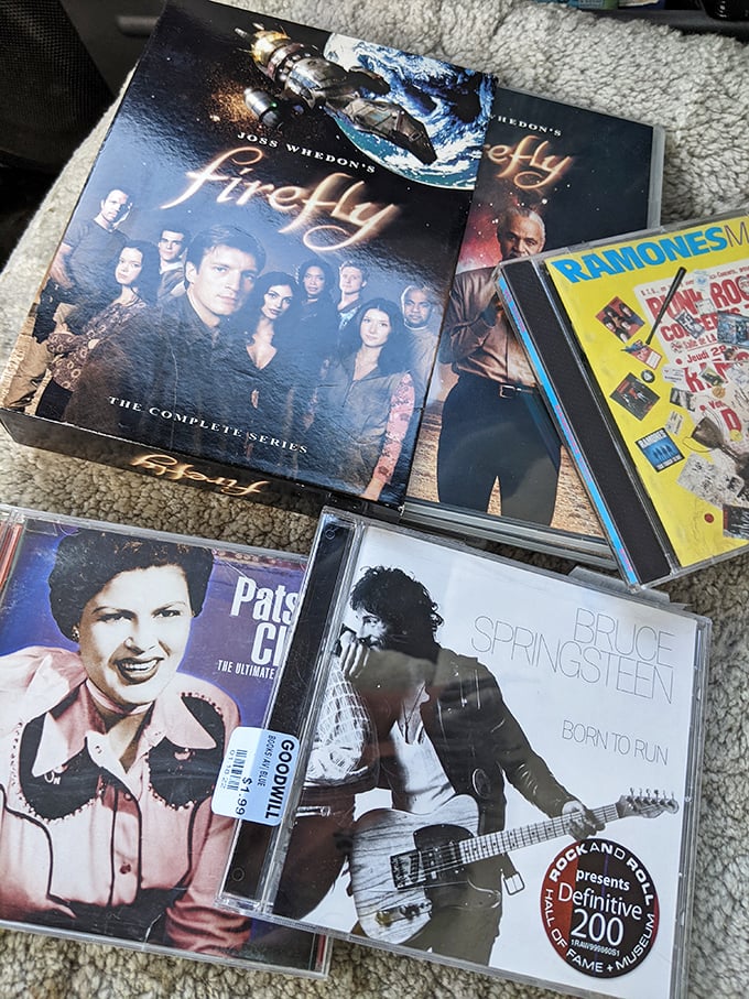 Firefly DVDs, Bruce Springsteen, and Patsy Cline &ndash; someone's entire personality is up for grabs here.