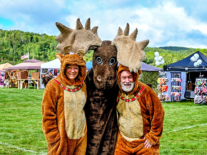 The North Country Moose Festival brings out the wild side of otherwise sensible New Englanders. When in moose country, do as the moose do!