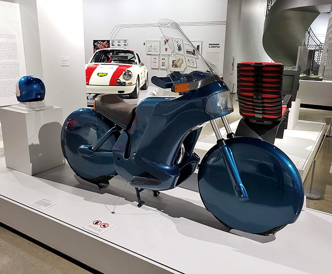 This futuristic Porsche Design 'AMK' concept bike looks like it belongs in a sci-fi movie, proving innovation isn't limited to four wheels.