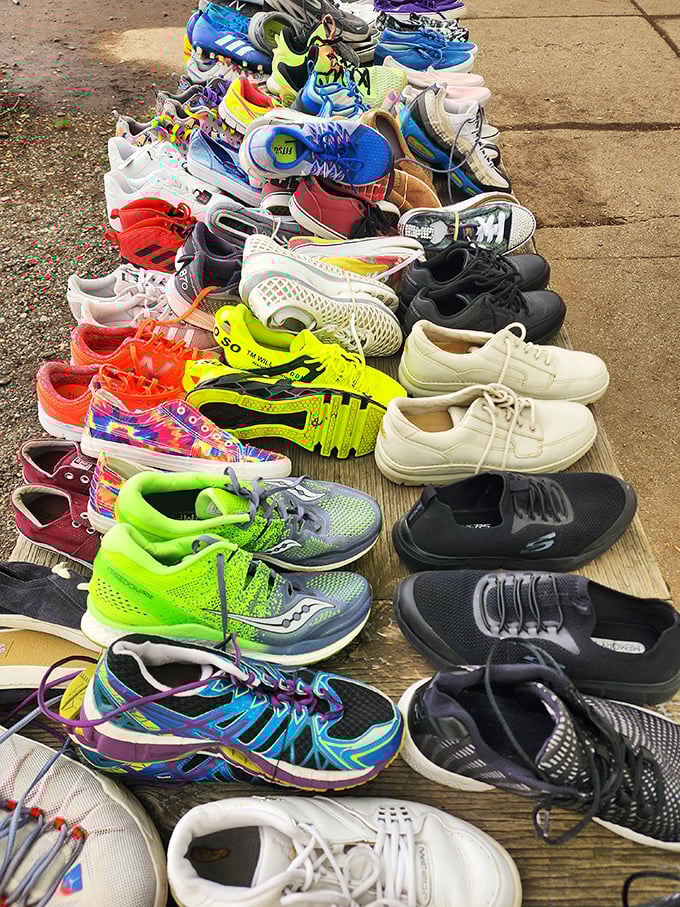 Shoe bonanza stretching as far as the eye can see! From neon running shoes to classic whites, your next favorite footwear awaits discovery.