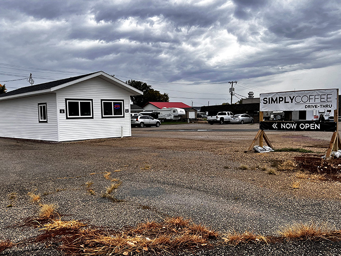 Simply Coffee's unassuming white building belies the liquid gold within&mdash;proof that great coffee doesn't require pretentious surroundings.