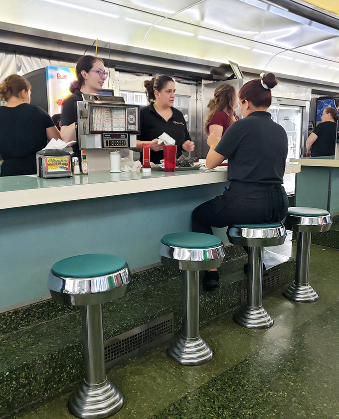 The real magic happens behind the counter, where staff orchestrate the breakfast ballet with the precision of seasoned professionals.