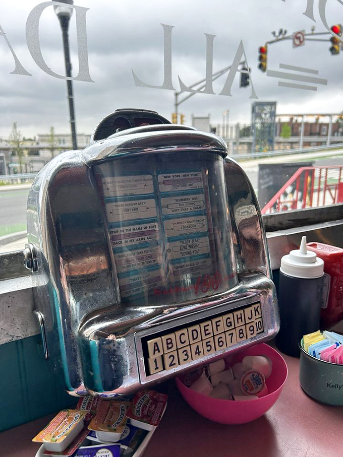 Music with your meal isn't just an option&mdash;it's tradition. This tabletop jukebox lets you be the breakfast DJ, one quarter and one classic at a time.
