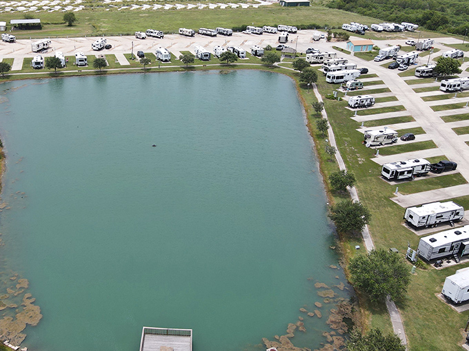 Lakeside living with training wheels&mdash;where your RV neighbors are close enough for coffee but not close enough to hear your snoring.