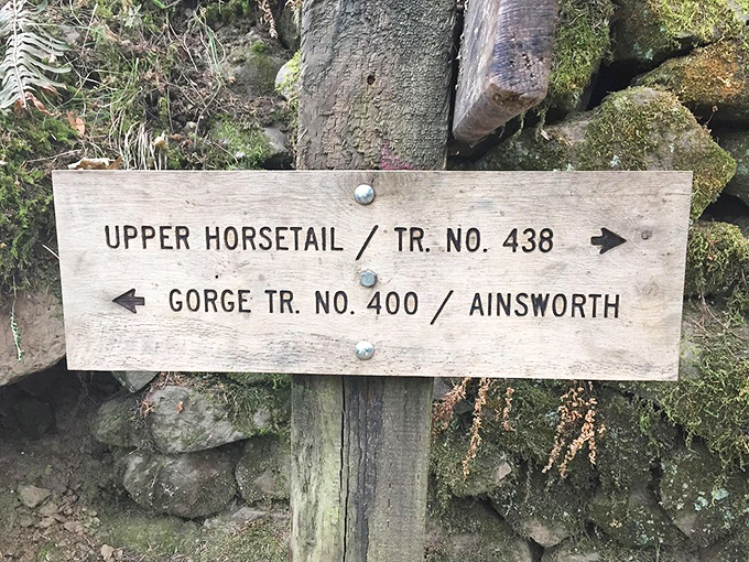 Trail signs: the original GPS system that never loses satellite connection and doesn't interrupt with "recalculating" every five minutes.