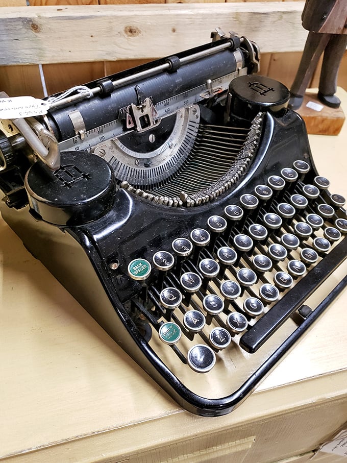 A typewriter that's survived longer than most marriages. Hemingway would have pounded out a masterpiece on these keys.