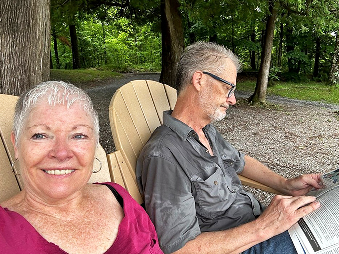 Mount Philo offers comfortable seating where visitors can relax while soaking in views that no smartphone screen can truly capture.