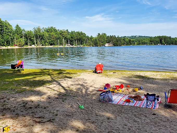 The beach where memories are made one splash at a time, with a shoreline that whispers, "Stay just a little longer."