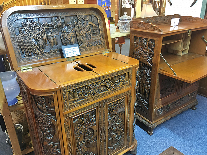 These intricately carved Chinese cabinets weren't mass-produced in some factory last Tuesday &ndash; they're the real deal, with craftsmanship that modern furniture can only dream about.