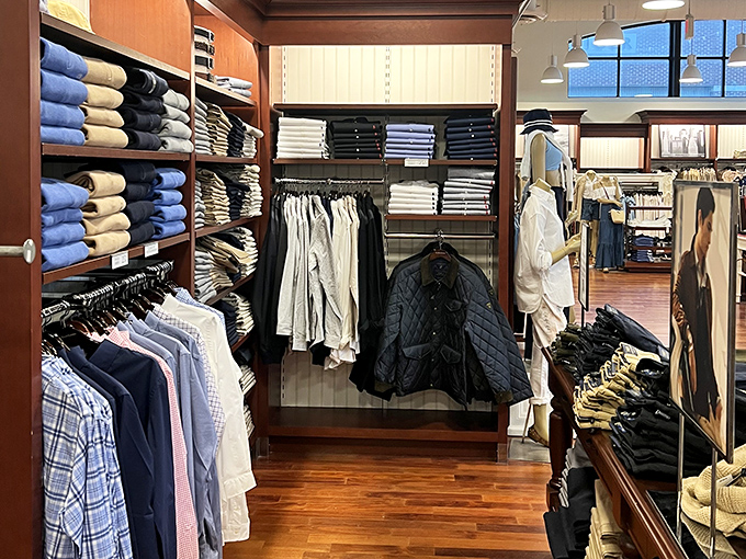 Perfectly folded stacks of menswear promise the impossible: looking put-together without the hassle of actually ironing anything yourself.