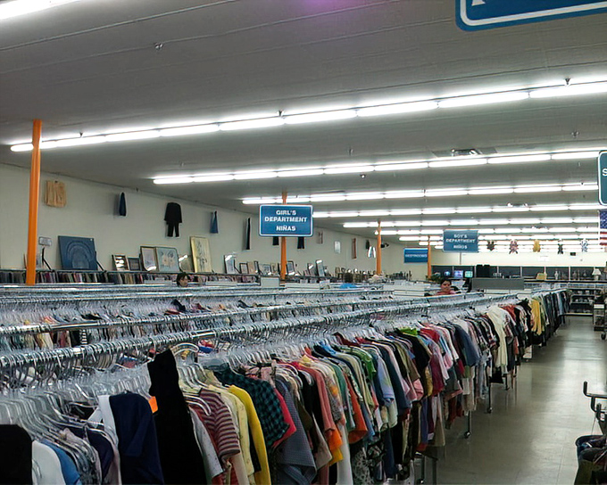 The children's clothing section: where tiny fashionistas begin their style journey without the burden of full retail prices.