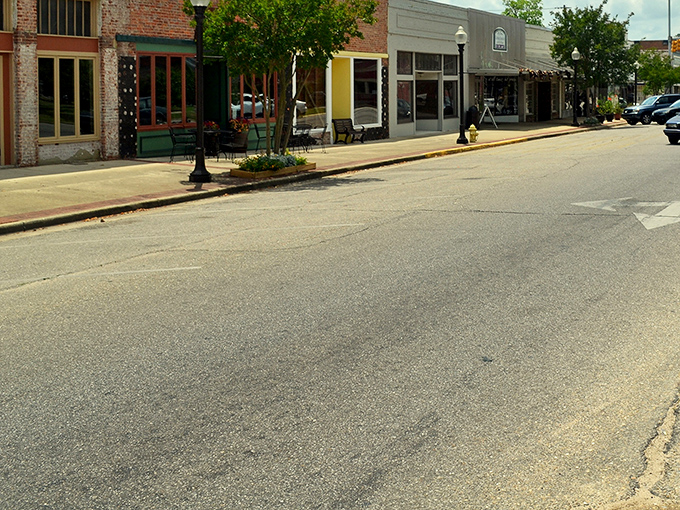 Monroeville's charming streetscape invites unhurried exploration, where literary history and small-town character blend seamlessly along brick-lined sidewalks.