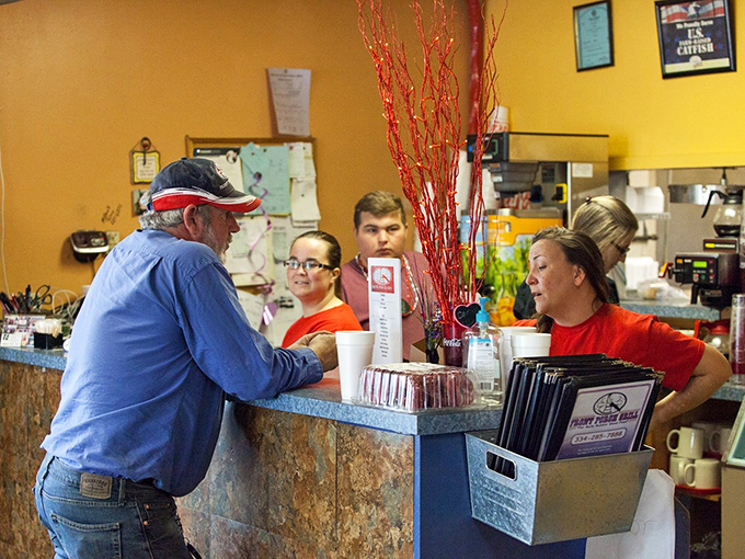 The counter where magic happens&mdash;where regulars exchange local news and staff greet customers with the warmth of old friends.