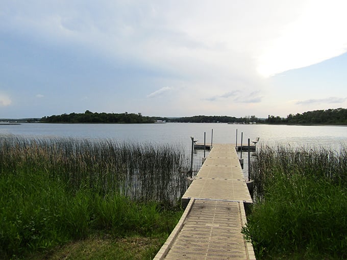 Another perfect dock stretching toward the horizon, practically begging you to sit at the end with your thoughts and a fishing line.