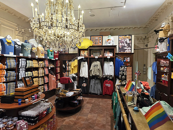 A gift shop that lets you take home a piece of television history&mdash;chandelier not included in the carry-on luggage option.